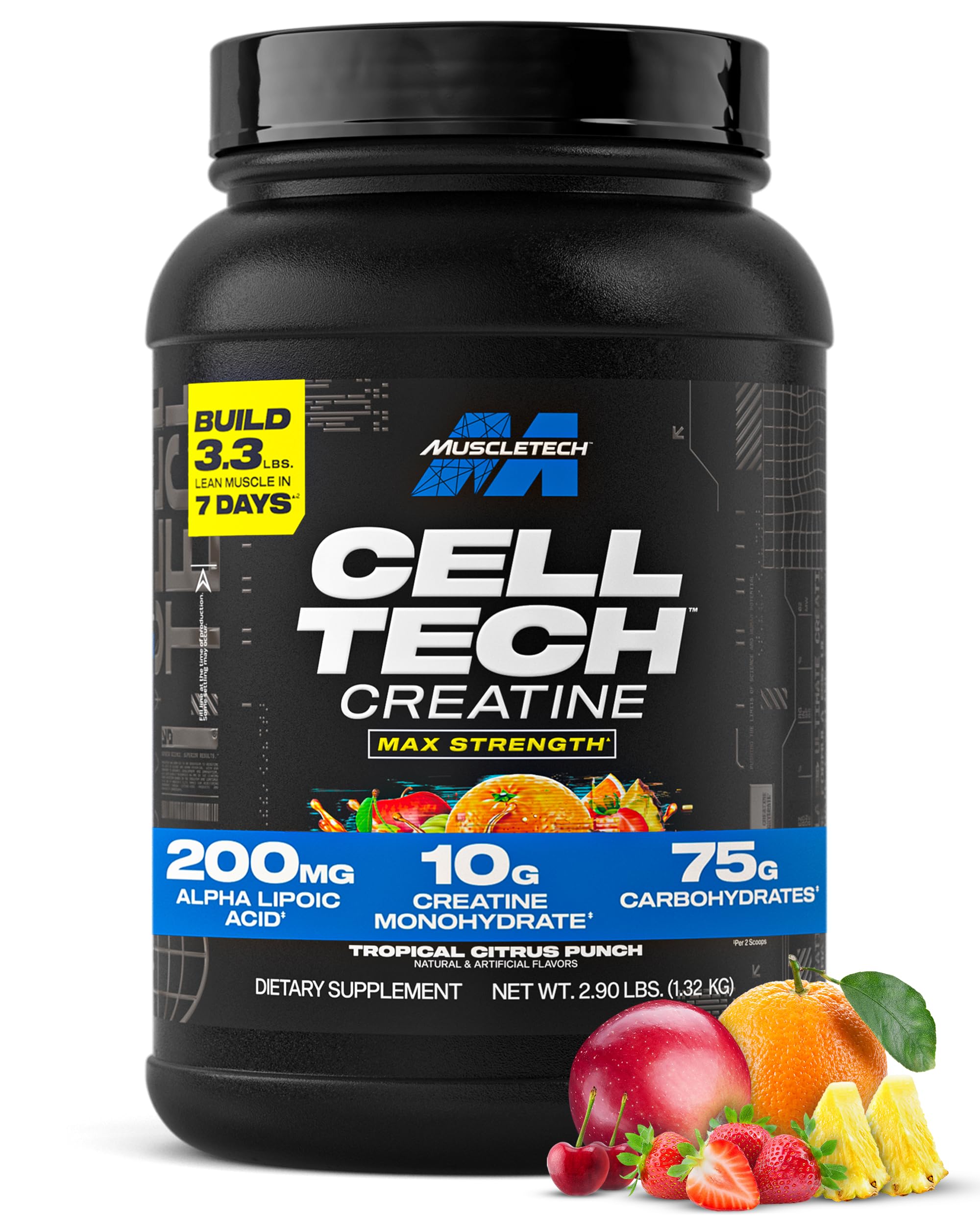 MuscleTech Cell-Tech Creatine Monohydrate Powder – Tropical Citrus Pun ...